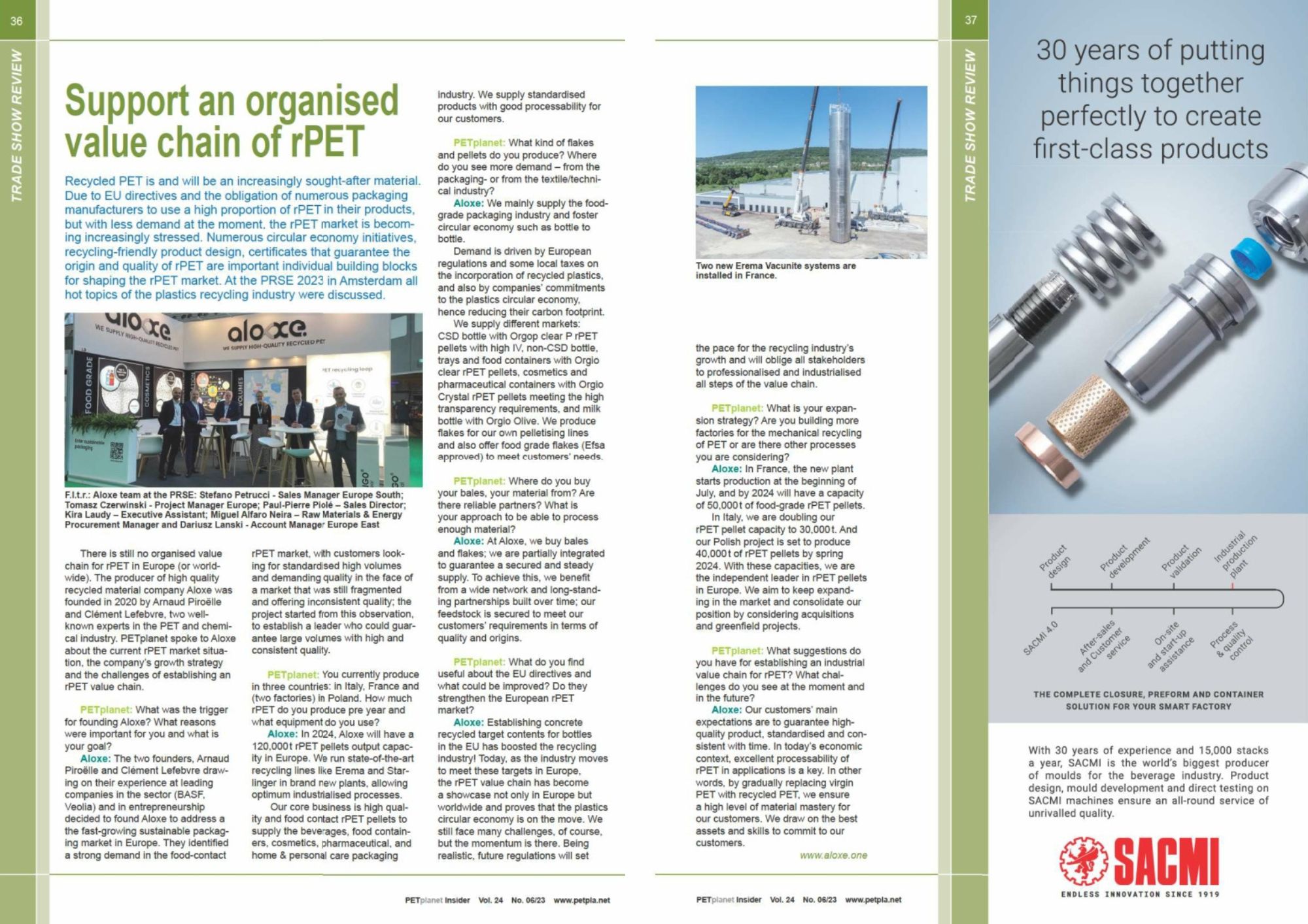 Aloxe News on Recycled Plastics » Aloxe in the news - Aloxe